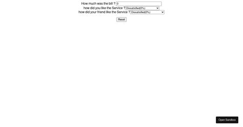 Tip Calculator Codesandbox