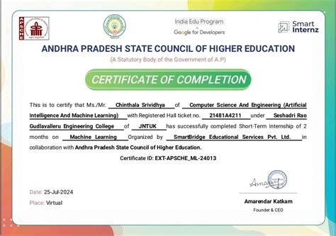 srividhya chinthala on linkedin machinelearning smartinternz