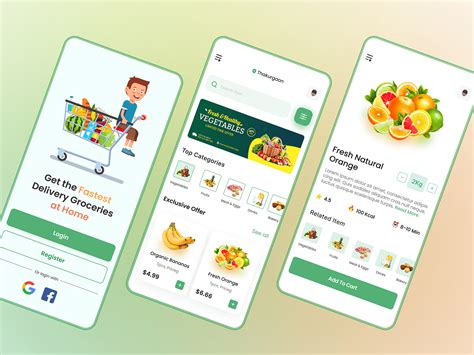Grocery Shop Mobile App Ui Design Grocery Store On Behance