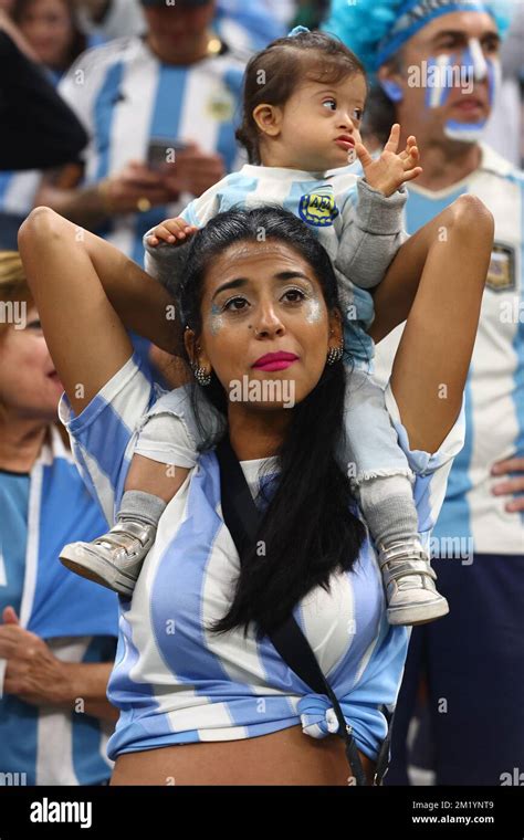 Doha Qatar 13th Dec 2022 Argentina Fans Look On During The 2022