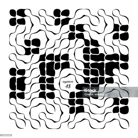 Wiggle Blocks Series Positive Pattern 13 Stock Illustration Download