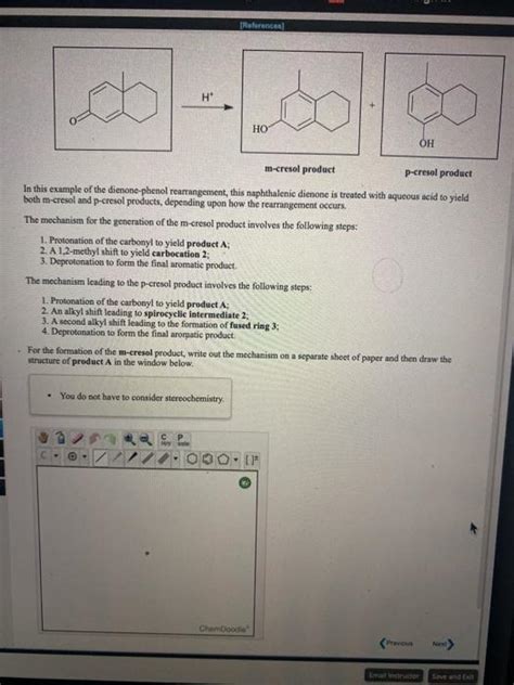 solved [referencial h ho oh m cresol product p cresol