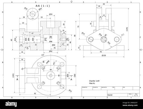 Mechanical Blueprint Hi Res Stock Photography And Images Alamy
