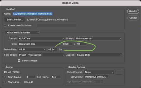 Video Rendering Spec Issue Rphotoshop