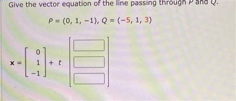 Solved Write The Equation Of The Line Passing Through P With