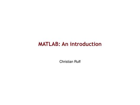Ppt Matlab An Introduction Powerpoint Presentation Free Download