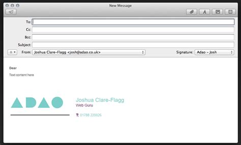 adding custom html email signatures in osx mac mail v6 5
