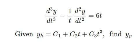 solved solve using system method or wronskian variation of