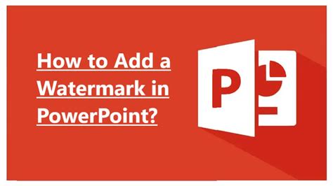 How To Add A Watermark In Powerpoint 2 Different Ways