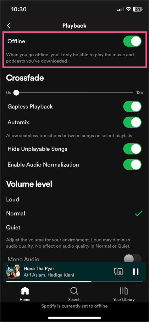 How To Turn Off Offline Mode On Spotify App