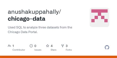 Github Anushakuppahally Chicago Data Used Sql To Analyze Three Datasets From The Chicago Data