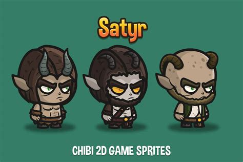 Satyr Chibi 2d Game Sprites By Craftpix On Deviantart