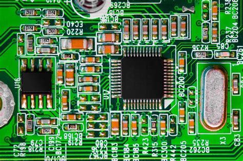 Premium Photo Close Up Of Components And Microchips On Pc Circuit Board