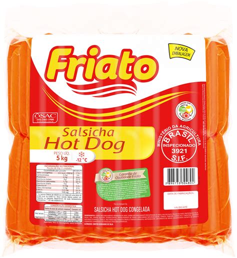 Salsicha Hot Dog 5kg Friato Alimentos