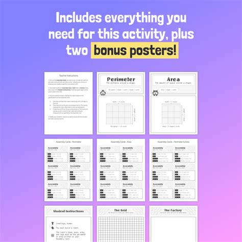 Perimeter And Area Robots Interactive Math Craft Activity Perimeter And Area Activity