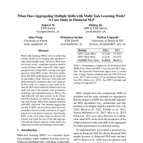 When Does Aggregating Multiple Skills With Multi Task Learning Work A