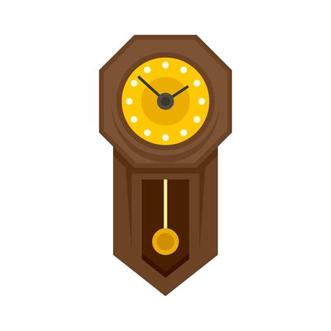 Premium Vector Antique Pendulum Clock Icon Flat Illustration Of Antique Pendulum Clock Vector