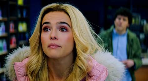 Zoey Deutch Poses In A Blazer Without A Shirt In Flirty Post Giant