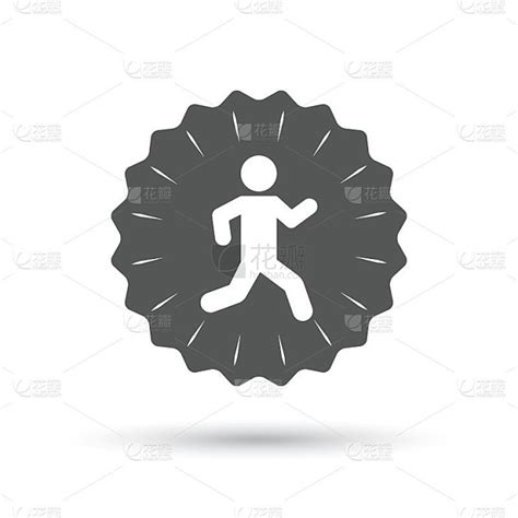 运行信号图标。人类运动的象征