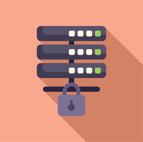 Lock Server Data Icon Flat Vector Privacy Policy 38949881 Vector Art At Vecteezy