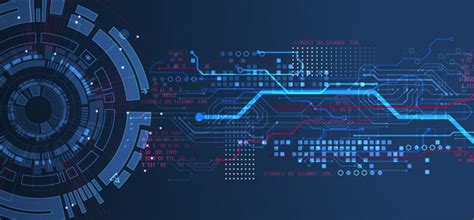 Abstract Metallic Arrow Red Light Circuit Cyber Vector Image