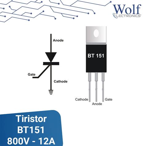 Bt151 Scr 500v 12a Wolf Electronics Wolf Electronics It
