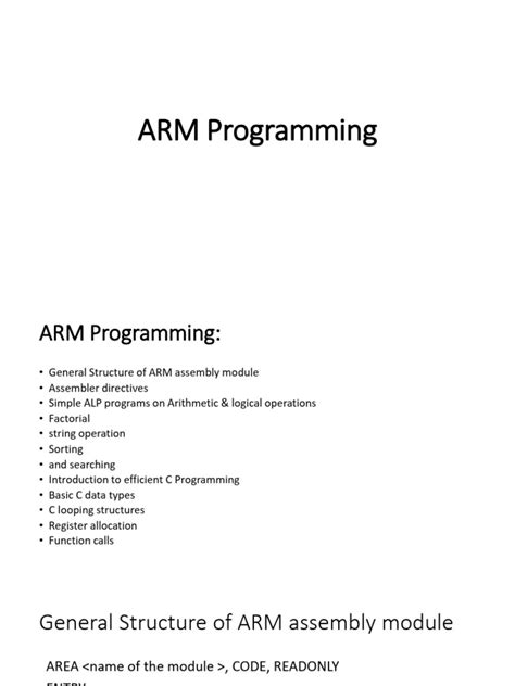 Module 4 General Structure Of Arm Assembly Module Pdf