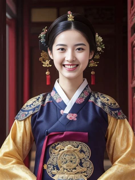 중국 의복을 입은 여성상반신 초상화귀여운 미소업도매우 고급스러운 의복마스터피스8kpixiv의 주제 Seaart Ai