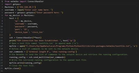 Automating Backing Up Router Configuration Using Python Script Made
