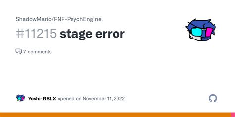Stage Error · Issue 11215 · Shadowmariofnf Psychengine · Github