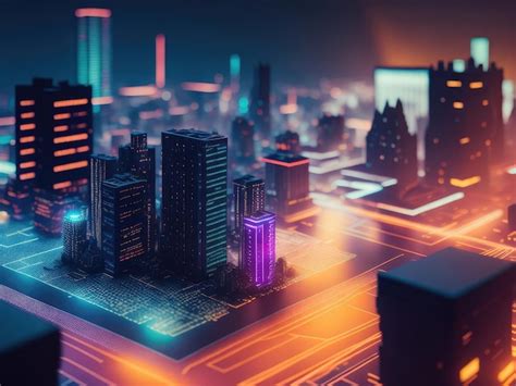 Premium Ai Image High Tech Data Network Color Grids Ai Generative