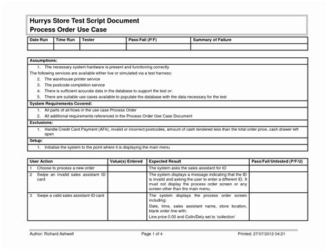 Use Case Documentation Template Lovely Sample Use Case Document Template Beautiful Template