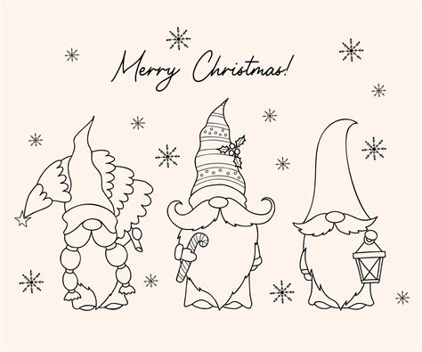 Collection Cute Scandinavian Gnomes Winter Gnome With Christmas Tree