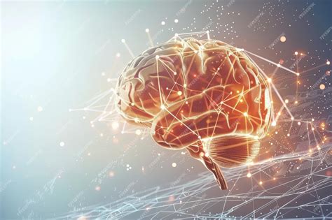 Digital Illustration Of A Brain With Glowing Neural Connections Symbolizing Cognitive Processes