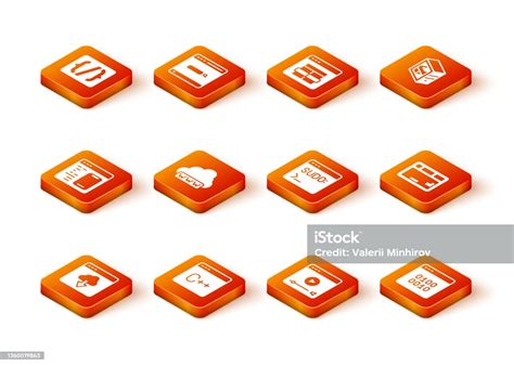 설정 클라우드 기술 데이터 전송 소프트웨어 웹 개발 온라인 재생 비디오 코드 터미널 바이너리 코드 및 키보드 아이콘 벡터 3차원