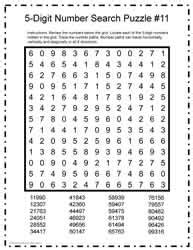 Number Search Puzzles 5 Digit Numbers 01 50 Learn With Puzzles