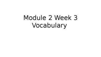 HMH Into Reading Gr Module Week Vocabulary By Tara Fortune