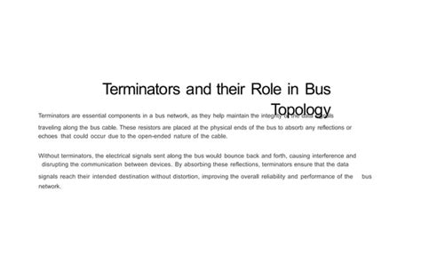 Introduction To Bus Topology 1 1 Pptx