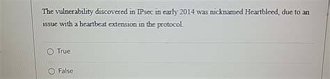 Solved The Vulnerability Discovered In Ipsec In Early 2014