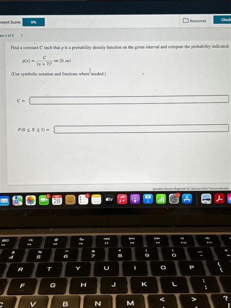Solved Find A Constant C Such That P Is A Probability Chegg Com