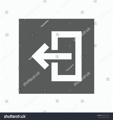 Arrow Out Icon Exit Vector Arrow Stock Vector Royalty Free 2006116127 Shutterstock