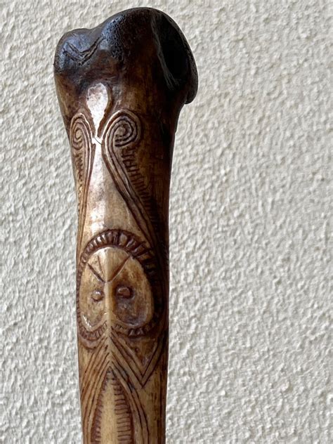 Pair Of Hunter Cassowary Bone Daggers Abelam Papua New Guinea