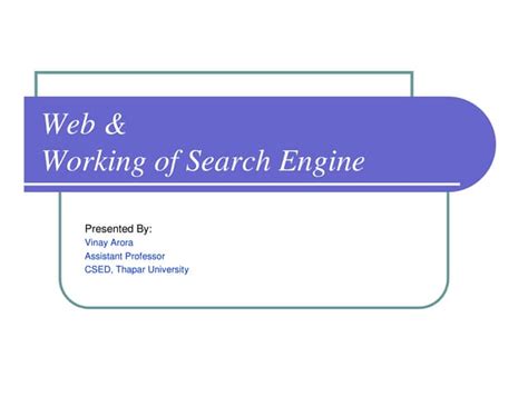 Wt Web And Working Of Search Engine Pdf