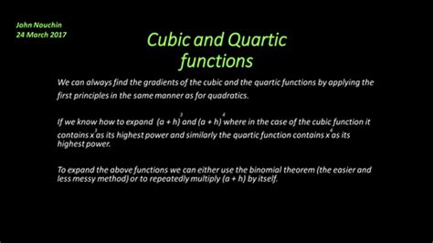 Cubic And Quadratic Functions Teaching Resources