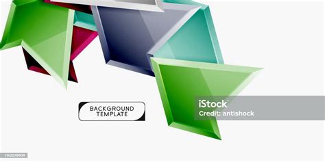 3d 효과 추상적 인 배경 템플릿을 가진 최소한의 기하학적 삼각형 0명에 대한 스톡 벡터 아트 및 기타 이미지 0명 구도 기하 Istock