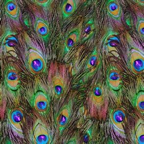 Peacock Feather Design Fabric