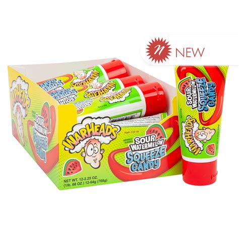 Warheads Watermelon Sour Squeeze Candy 2 25 Oz Nassau Candy