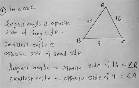 Solved Firs 5 Name The Largest Angle And The Smallest Angle In The