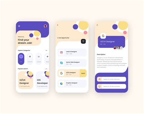 Searching Job App Design Uiux Mobile App Design Inspiration Ux App Design App Interface Design