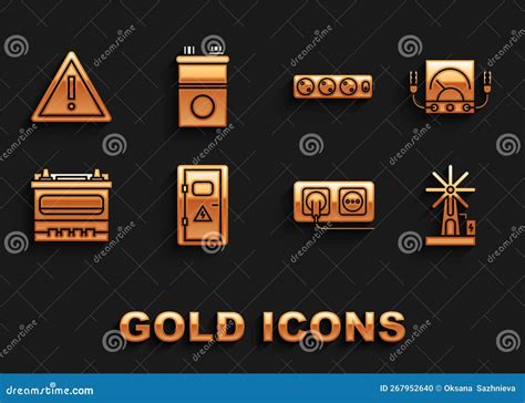 Set Electrical Cabinet Ampere Meter Multimeter Voltmeter Wind Turbine Outlet Car Battery